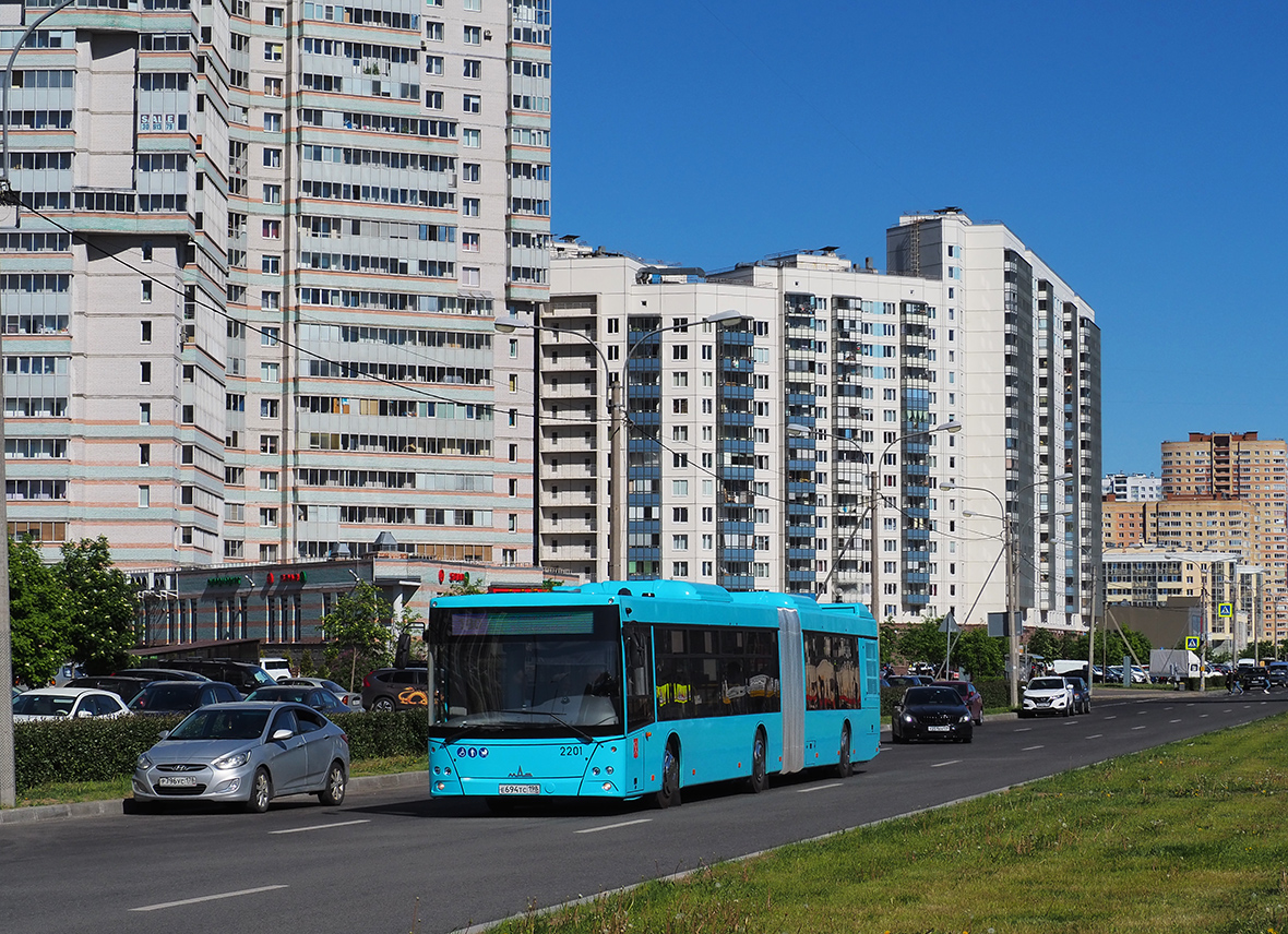 Saint Petersburg, MAZ-216.066 # 2201 — Photo — BUSPHOTO