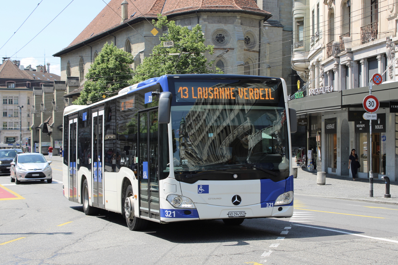 Lausanne, Mercedes-Benz Citaro C2 K # 321 — Photo — BUSPHOTO