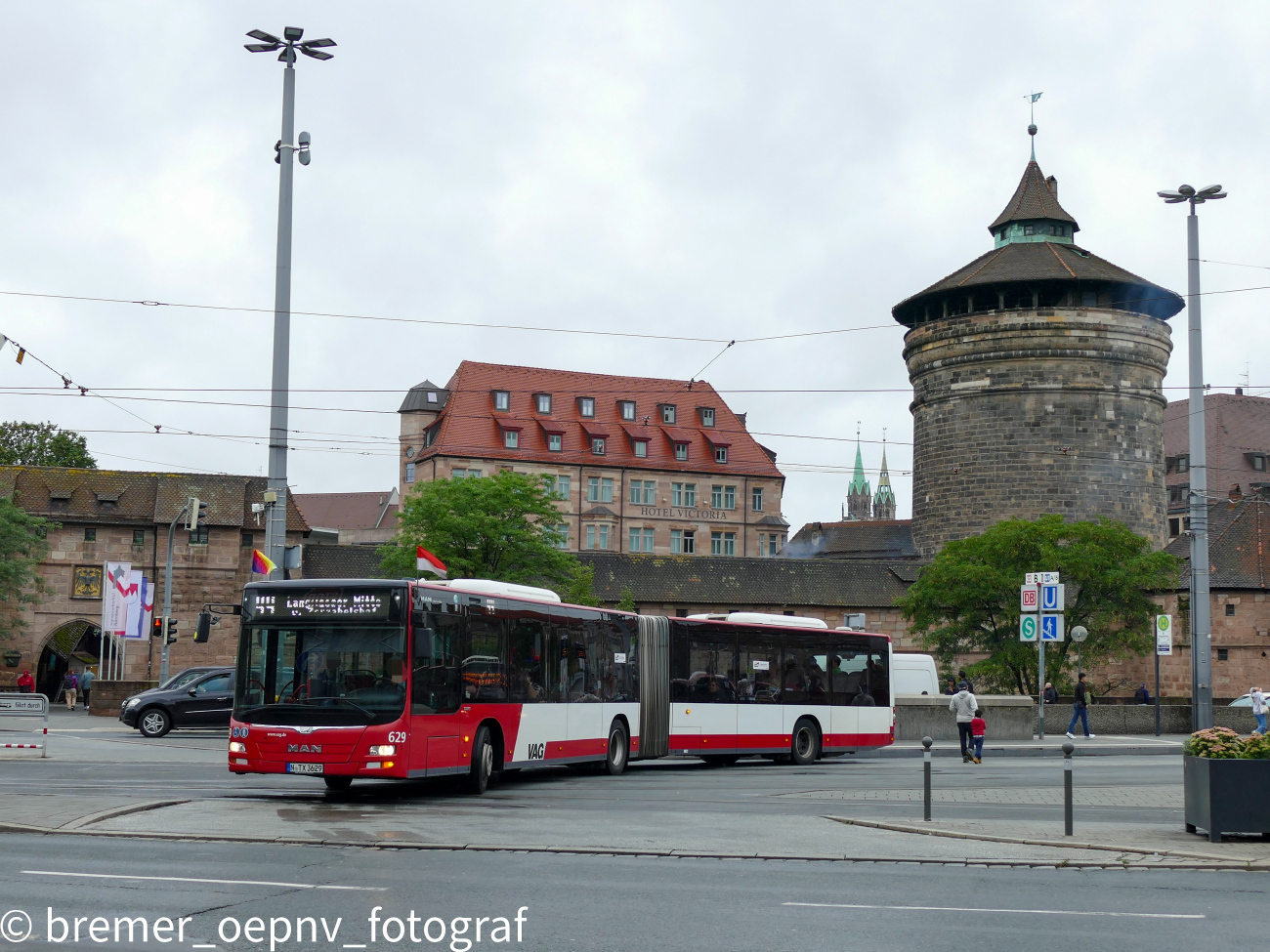 Nuremberg, MAN A23 Lion's City G NG323 # 629 — Photo — BUSPHOTO