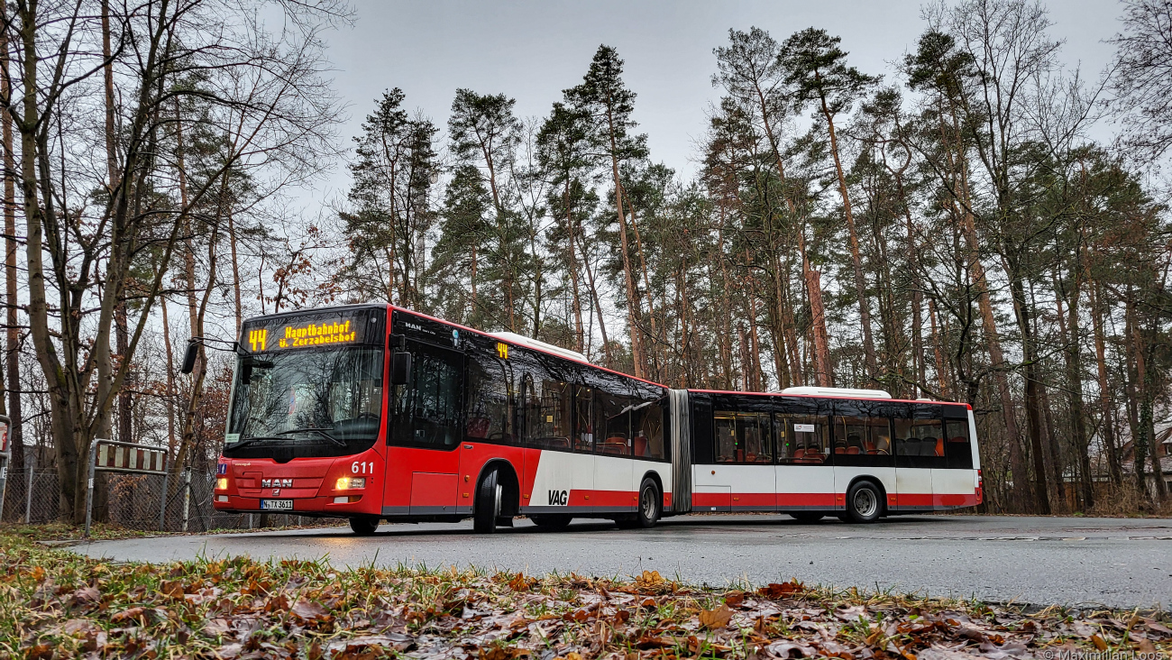 Nuremberg, MAN A23 Lion's City G NG323 # 611 — Photo — BUSPHOTO