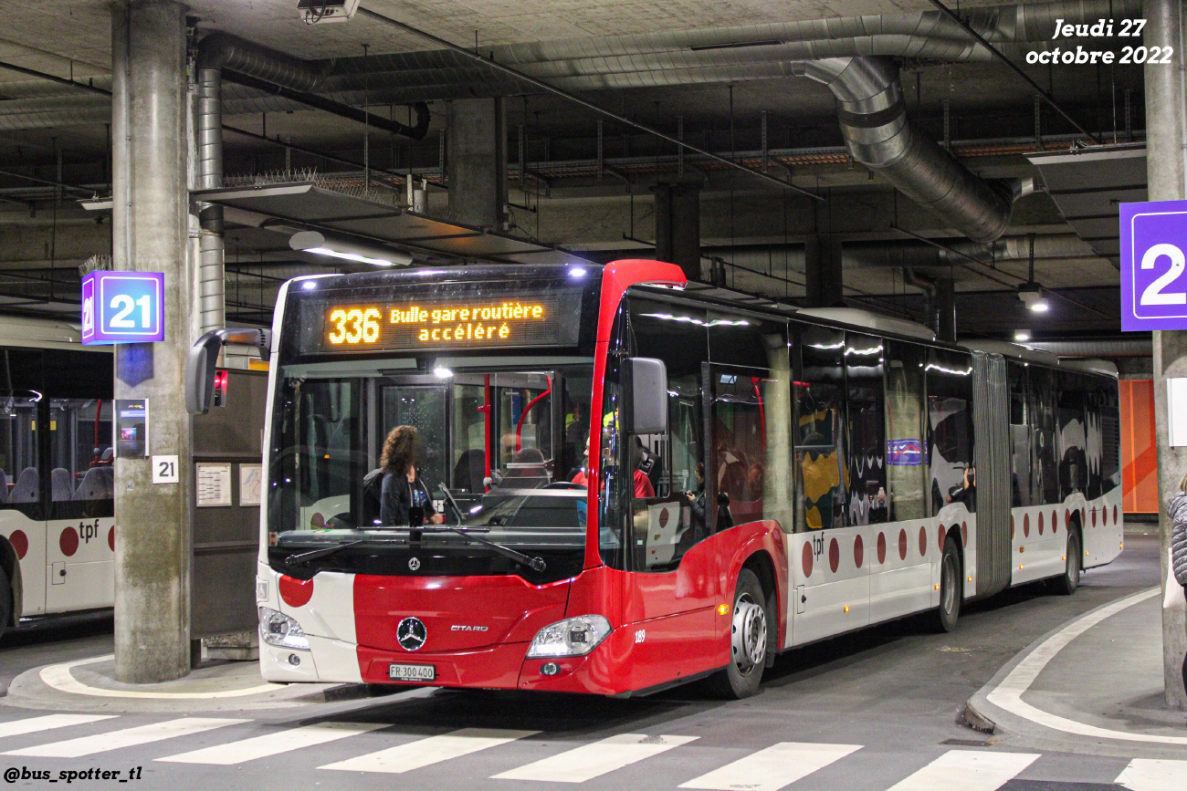 Fribourg, Mercedes-Benz Citaro C2 GÜ # 189 — Photo — BUSPHOTO