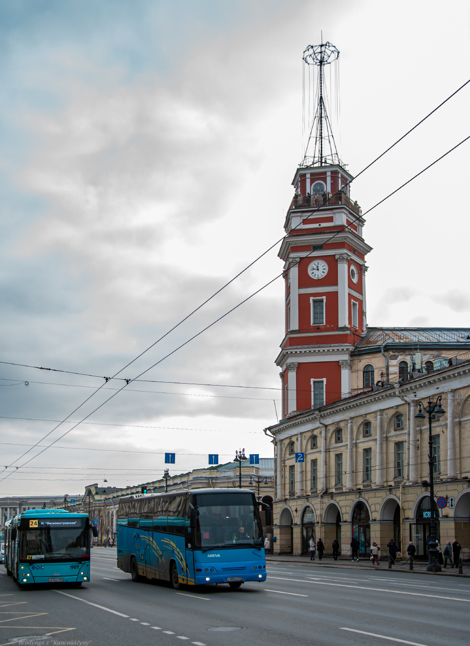 Saint Petersburg, MAZ-216.066 # 1989; Saint Petersburg, Drögmöller EuroComet # Х 383 СН 178 ...