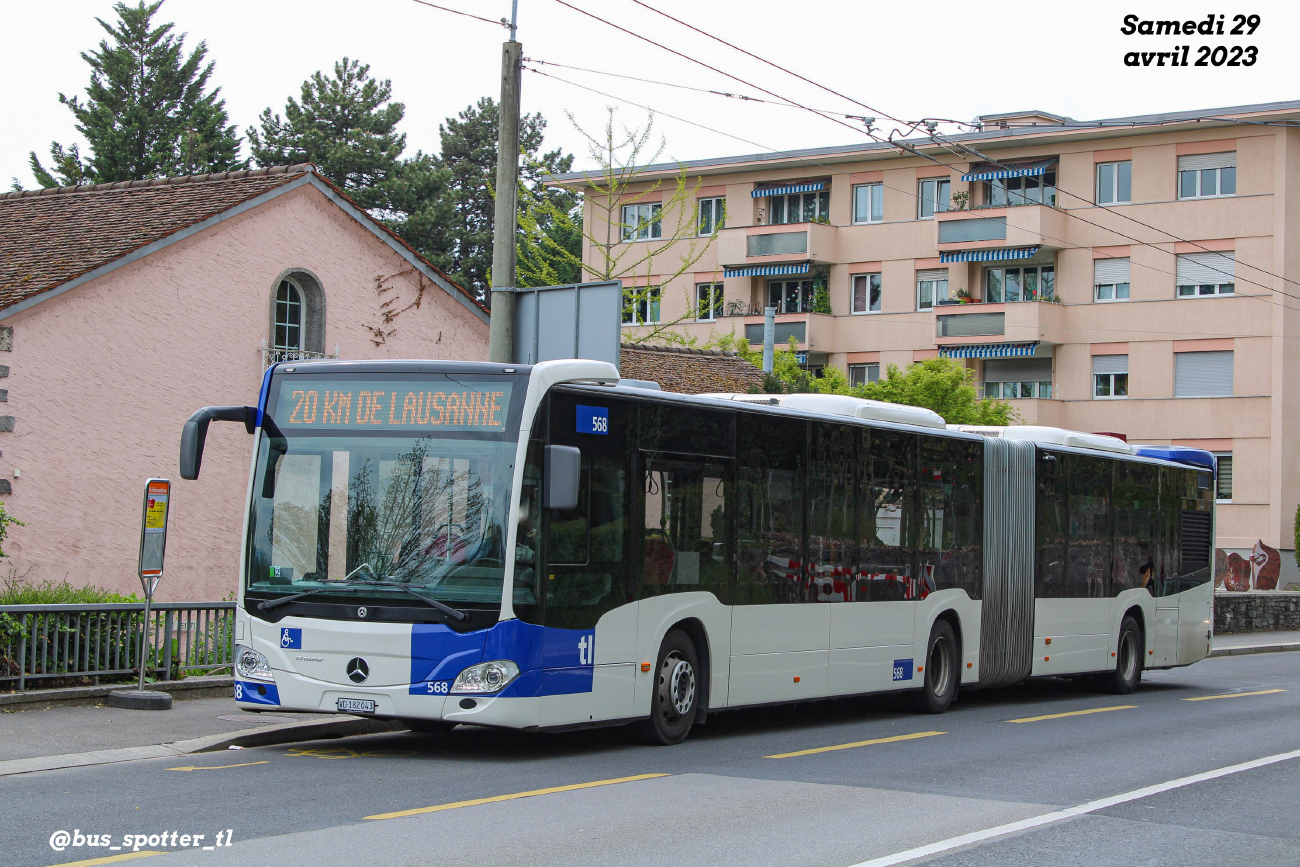Lausanne, Mercedes-Benz Citaro C2 G # 568 — Photo — BUSPHOTO