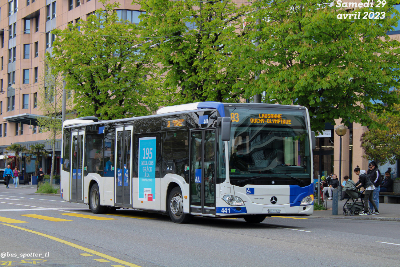 Lausanne, Mercedes-Benz Citaro C2 Hybrid # 441 — Photo — BUSPHOTO