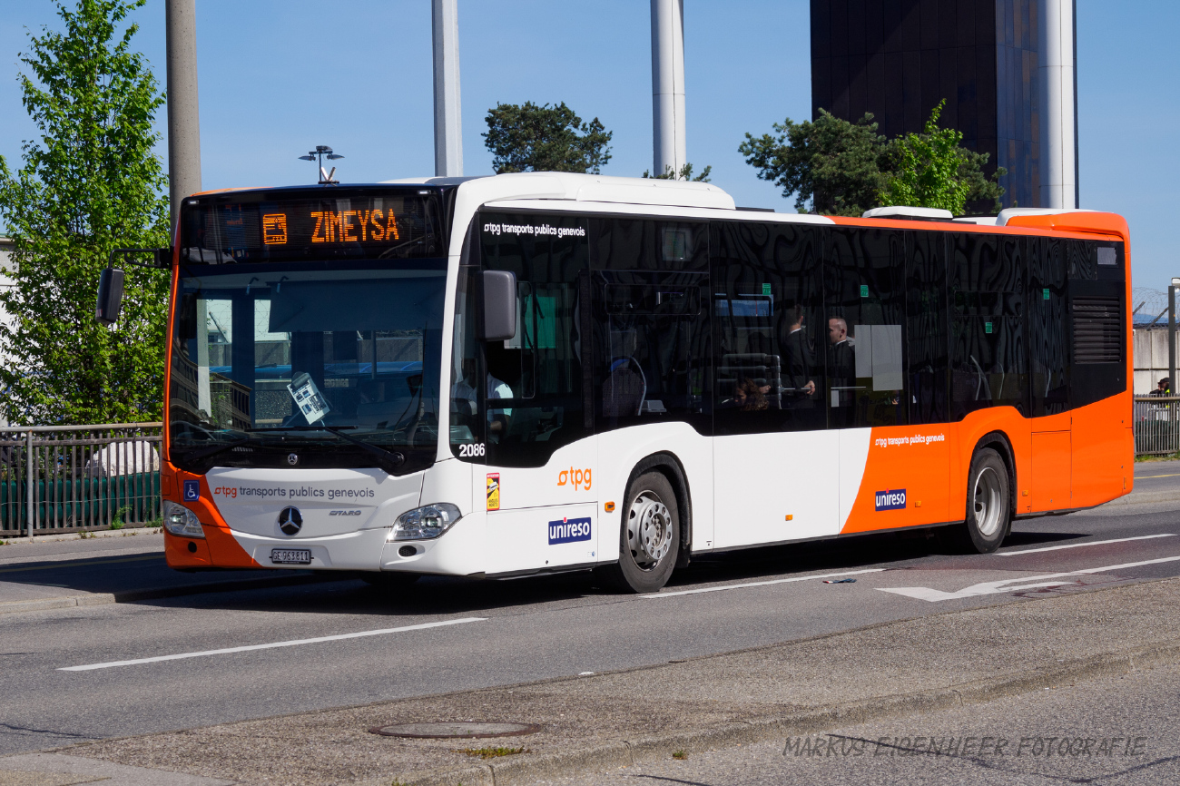 Geneva, Mercedes-Benz Citaro C2 Hybrid # 2086 — Photo — BUSPHOTO