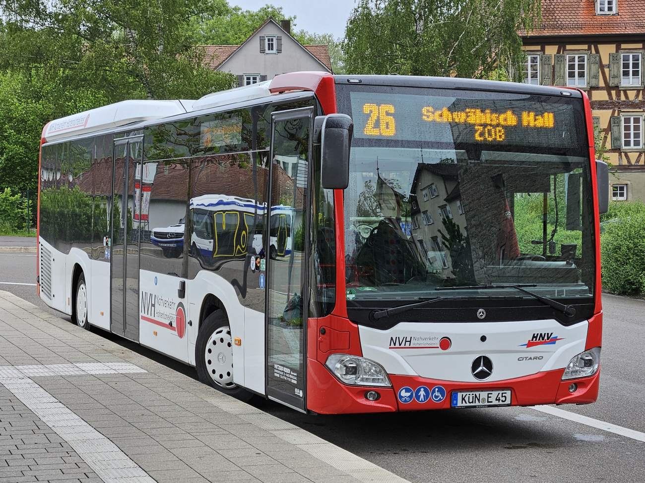 Künzelsau, Mercedes-Benz Citaro C2 LE Ü Hybrid # KÜN-E 45 — Photo — BUSPHOTO