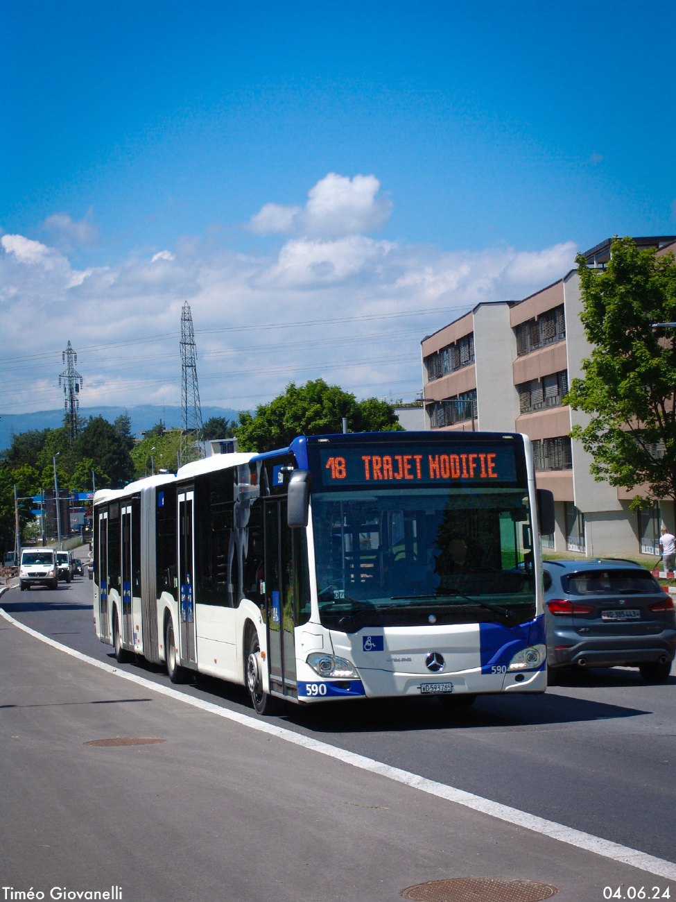 Lausanne, Mercedes-Benz Citaro C2 G # 590 — Photo — BUSPHOTO