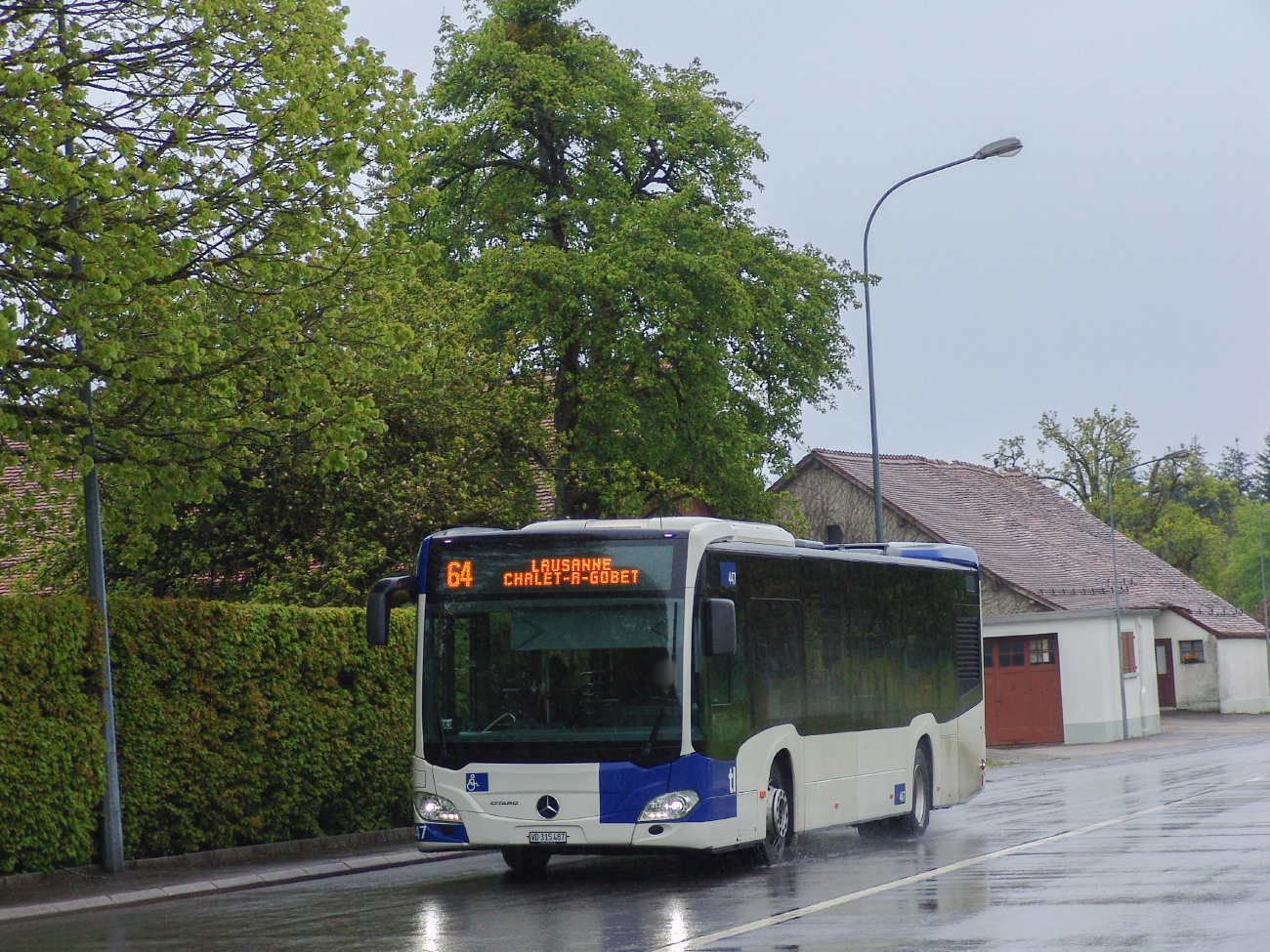 Lausanne, Mercedes-Benz Citaro C2 Hybrid # 447 — Photo — BUSPHOTO