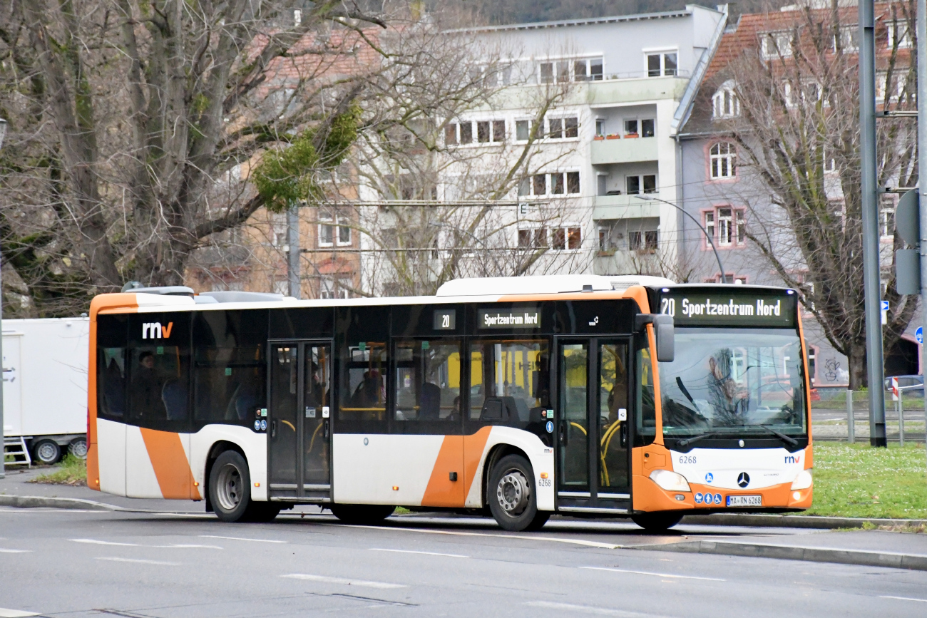 Mannheim, Mercedes-Benz Citaro C2 Hybrid # 6268 — Photo — BUSPHOTO