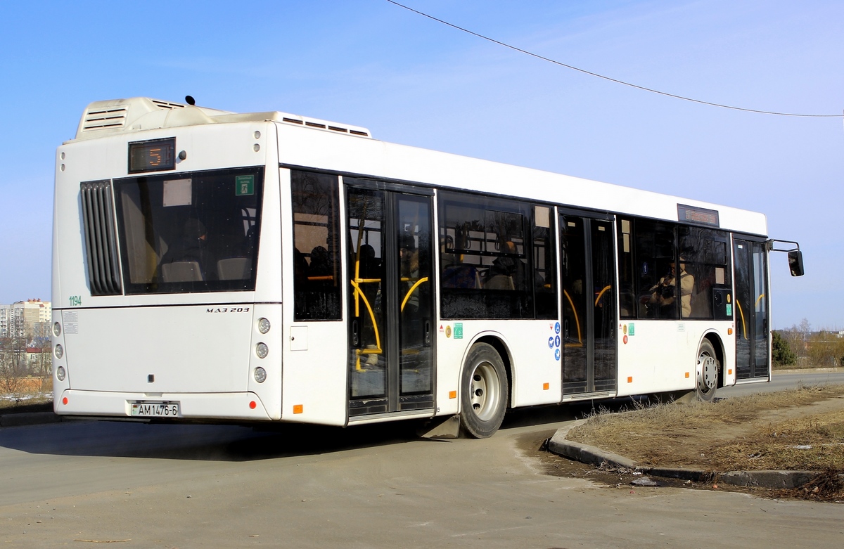 Mogilev, MAZ-203.047 # 1194 — Photo — BUSPHOTO