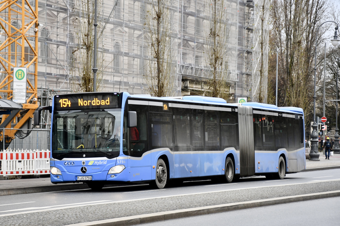 Munich, Mercedes-Benz Citaro C2 G Hybrid # 5786 — Photo — BUSPHOTO