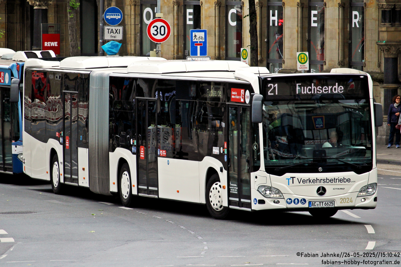 Aachen, Mercedes-Benz Citaro C2 G # 2024 — Photo — BUSPHOTO